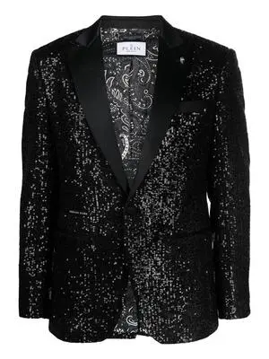 Philipp Plein Sequin-embellished Blazer - Blue