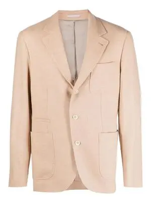 Brunello Cucinelli Notched-lapel Single-breasted Blazer - Neutrals