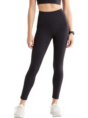 Zella Studio Luxe High Waist Pocket 7/8 Leggings - Black