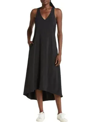 Zella Relaxed High-low Maxi Dress - Black