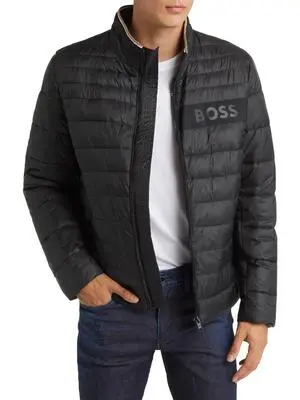 BOSS Darolus Quilted Puffer Jacket - Black