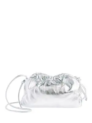 MANSUR GAVRIEL Mini Cloud Metallic Clutch - Silver