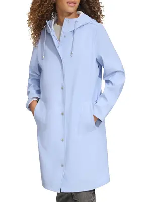 LEVI'S Levi's Water-Resistant Hooded Rain Jacket Brunnera Blue