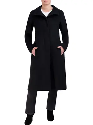 Cole Haan Cole Haan Signature Longline Wool Blend Coat Black
