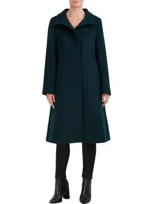 Cole Haan Cole Haan Signature Longline Wool Blend Coat Forest