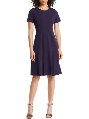 TAHARI ASL TAHARI ASL Stretch Crepe Fit & Flare Dress
