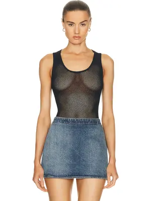 Alaïa Fishnet Bodysuit - Minuit