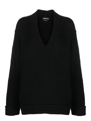 TOM FORD V-neck Pullover - Black