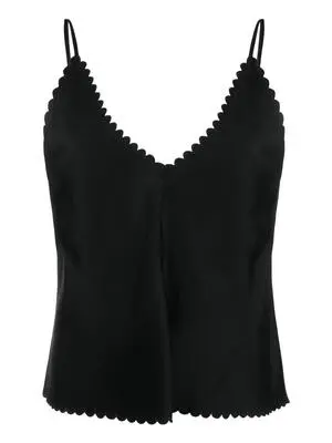 JIL SANDER Jil Sander Scalloped Satin Tank Top