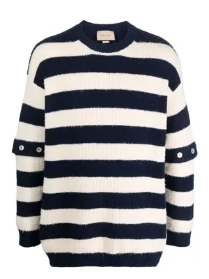 Gucci Striped Brushed Jumper - Neutrals