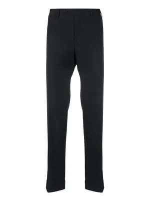 Canali Straight-leg Wool Trousers - Blue
