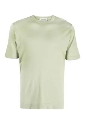 John Smedley Crew-neck Cotton T-shirt - Green