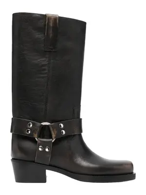Paris Texas Roxy 45mm Leather Biker Boots - Black