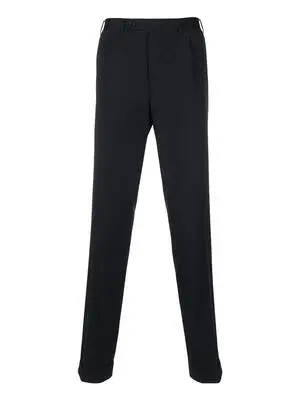 Canali Straight-leg Wool Trousers - Blue