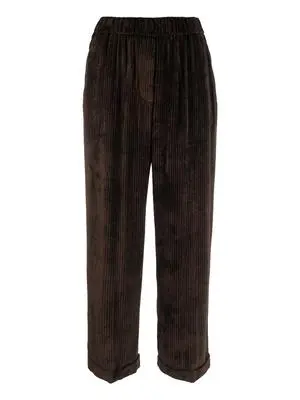 PESERICO Corduroy Wide-Leg Trousers