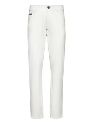 Philipp Plein Straight-leg Denim Trousers - Neutrals