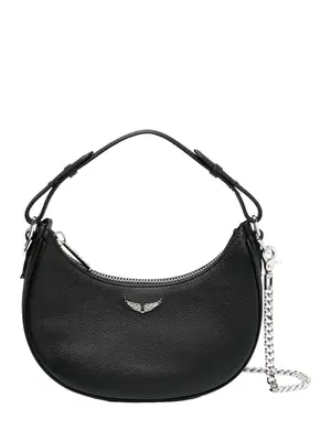Zadig&Voltaire Zadig&Voltaire Logo-Plaque Leather Crossbody Bag Black