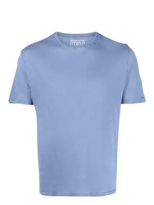 Fedeli Crew-neck Cotton T-shirt - Blue
