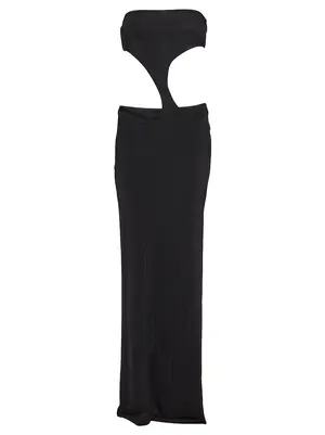 LOUISA BALLOU Long Carve Maxi Dress - Black