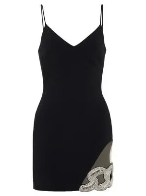 David Koma Chain-embellished Minidress - Black