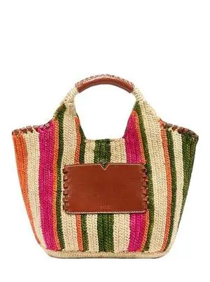 Ba&sh Ba&sh Ara Raffia Tote Red