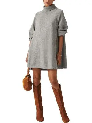 Ba&sh Medee Mini A-Line Dress Gray