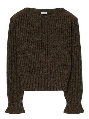 Burberry Wool Cashmere Rib-knit Sweater - Green Green