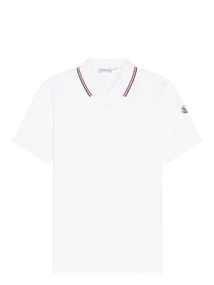 Moncler Polo In White - Whtie