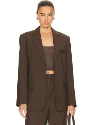 Matteau Relaxed Tailored Blazer - Coffee