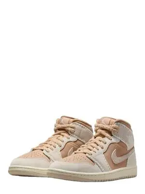 JORDAN Air 1 Mid Se Basketball Sneaker - Hemp/light Brown/sail