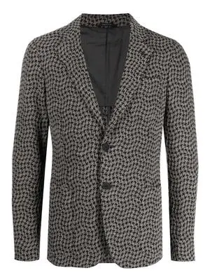 Giorgio Armani Houndstooth Blazer - Grey