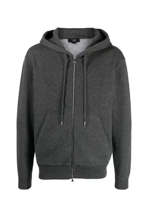 Dunhill Long-sleeve Zip-up Hoodie - Grey