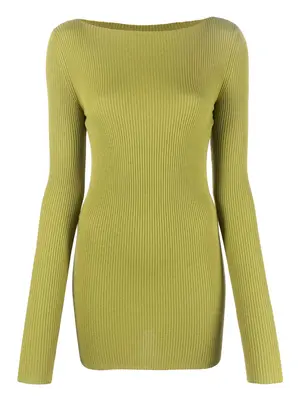 Rick Owens Cut-out Ribbed Jumper - Green