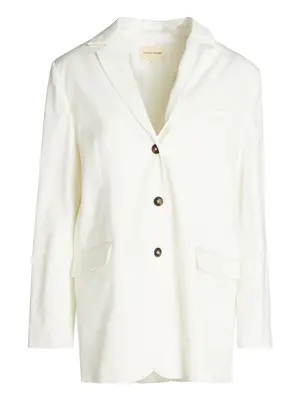 Loulou De Saison Loulou Studio Sund Satin Blazer Ivory
