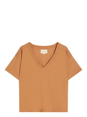 Loulou De Saison Pima Cotton Jersey T-Shirt Camel