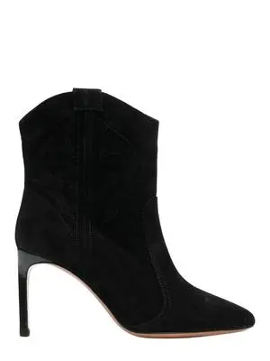 Ba&sh 80mm Suede Ankle Boots - Black