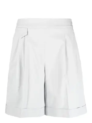 Eleventy Cotton-blend Tailored Shorts - Blue