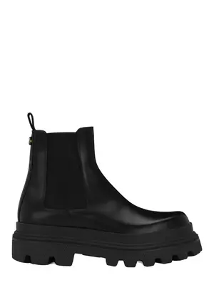 Dolce & Gabbana Brushed Leather Chelsea Boots - Black