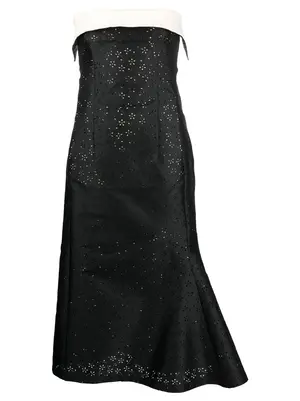 Philosophy Di Lorenzo Serafini Pointelle Knit Midi Dress - Black