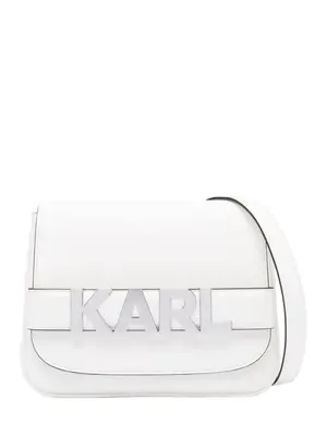 Karl Lagerfeld K/letters Recycled-leather Shoulder Bag - White
