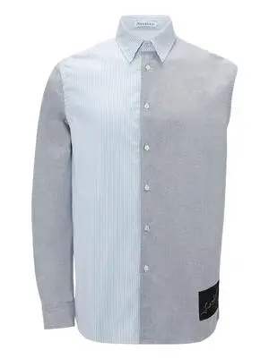 JW Anderson Patchwork-design Cotton Shirt - Blue