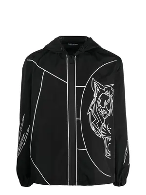 PLEIN SPORT Tiger Court Edition Windbreaker Jacket - Black