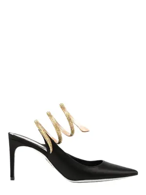 Rene Caovilla Cleo 80mm Rhinestone-embellished Pumps - Black