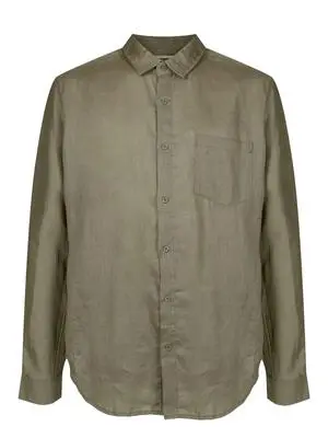 OSKLEN Long-sleeved Linen Shirt - Green