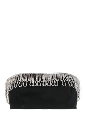 Remain Birger Christensen Crystal-embellished Bandeau Top - Black