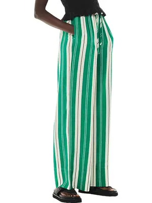 Whistles Bridget Striped Pants - Green Multi