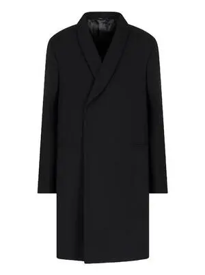 Giorgio Armani Giorgios Cashmere Coat - Black