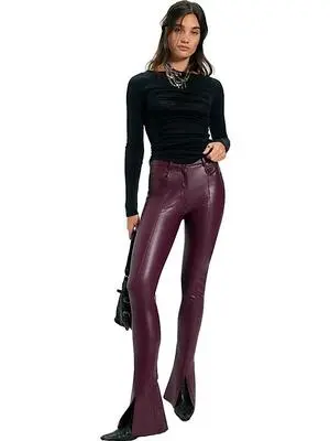 Norma Kamali Norma Kamali Vegan Spat Leggings Plum