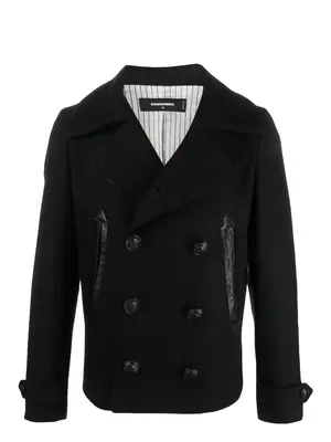 Dsquared2 Double-breasted Pea Coat - Black