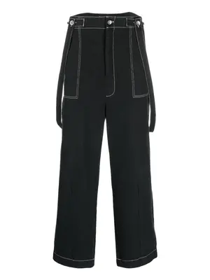 Henrik Vibskov Early Contrasting-stitch Trousers - Black